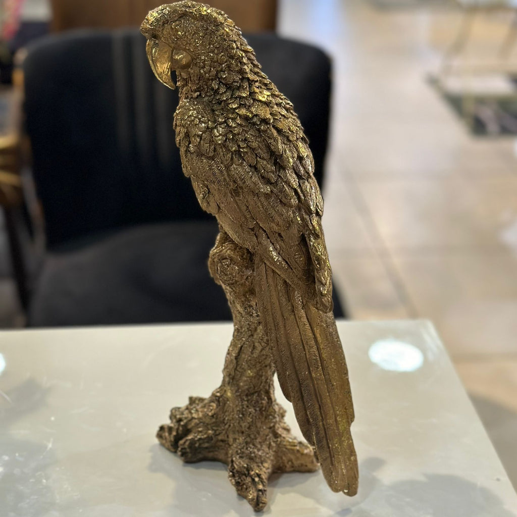 Golden Parrot Statue – Zahra Stores