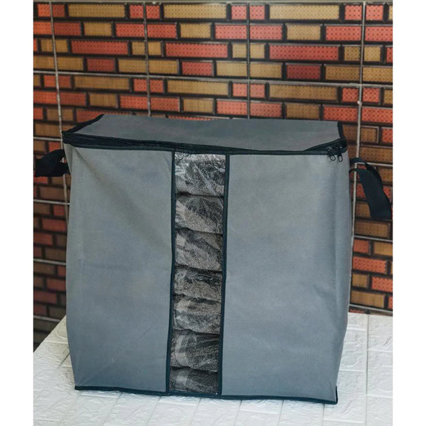 120 GSM Cloth Storage Bag Pack of 4 - Dark Grey – Zahra Stores